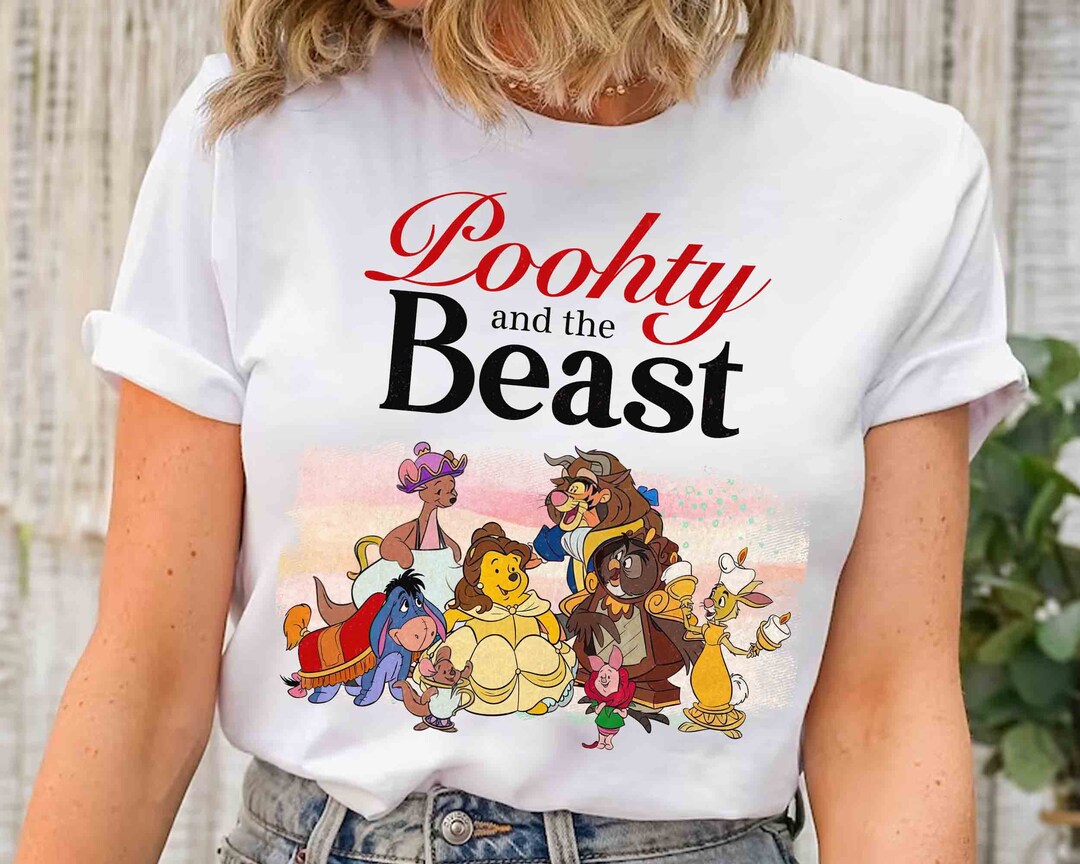Funny Winnie the Pooh Custom Beauty and the Beast Tee, Disney Eeyore ...