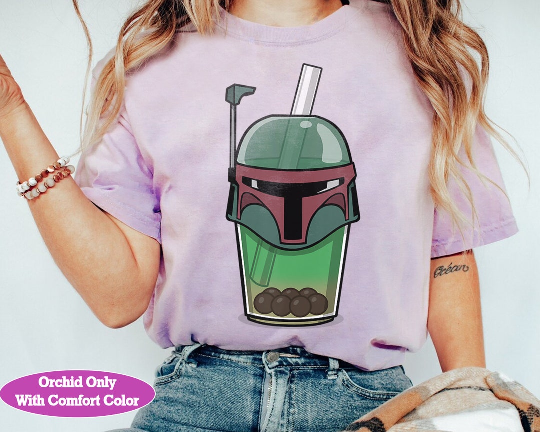 Funny Star Wars Classic Boba Fett Bounty Hunter Boba Tea Comic Shirt ...