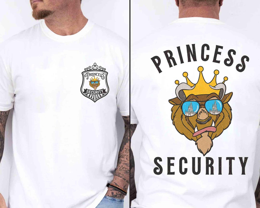 2-sided Princess Security T-shirt, Disney Beauty and the Beast Tee ...