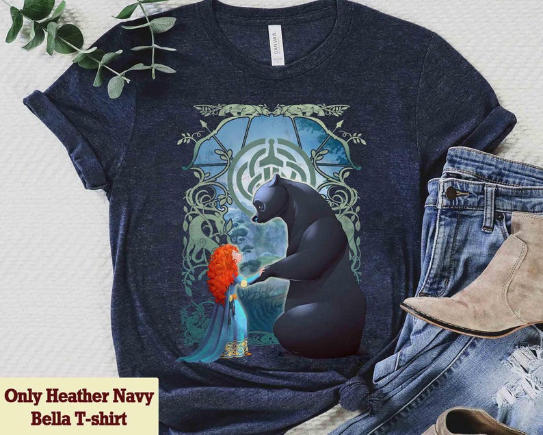 Disney Pixar Brave Merida and Bear Profile Portrait Shirts, Brave ...