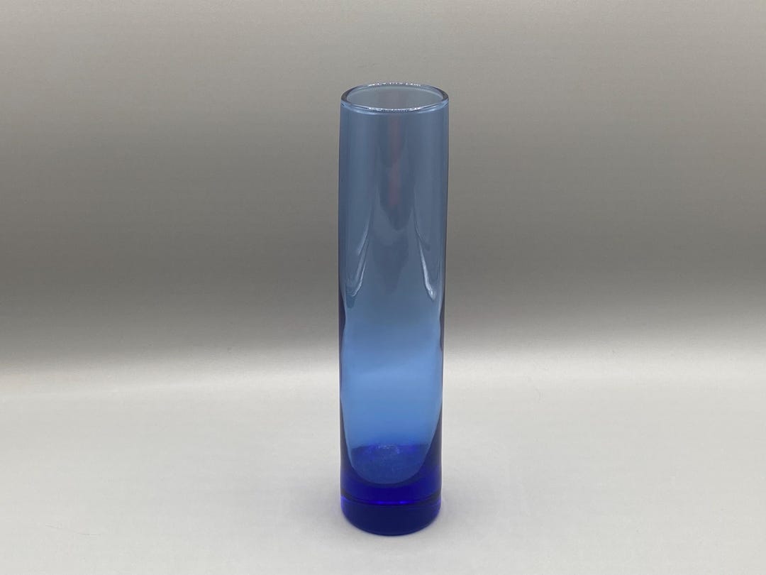 Vintage Libbey Cobalt Blue Glass Cylinder Shape Bud Vase 7.5” - Etsy