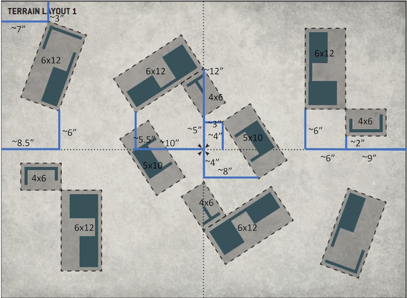 Budget GW Style Tournament MDF Terrain Warhammer 40k LAYOUT 1 - Etsy ...