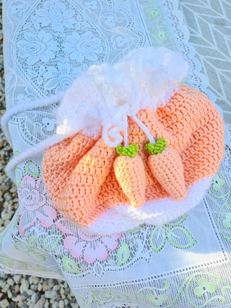 Cute Crotcheted Carrot Pouch Bag - Etsy