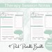 Therapy Pre & Post Session Fillable Notes in Sage Green, Helpful ...