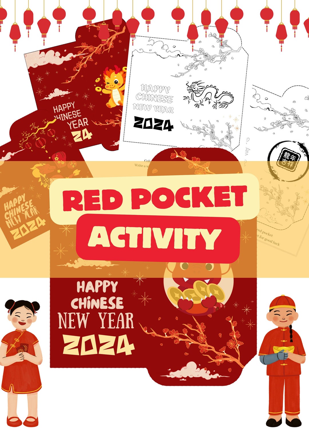 Low Prep | Class Activities| Chinese New Year Activity| DIY RED POCKET ...
