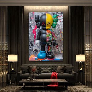 KAWS Set of 3 Pop Art Posters,kaws Figure Wall Art, 3-piece Hypebeast ...