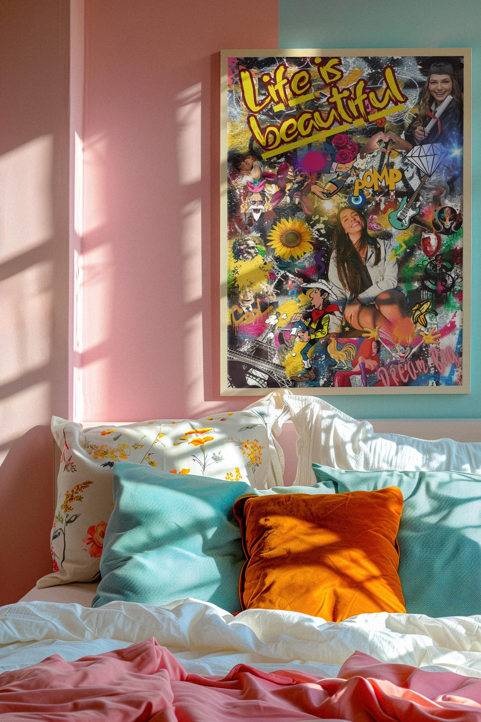 Custom Graduation Graffiti Collage Poster, Personalized Urban Art ...
