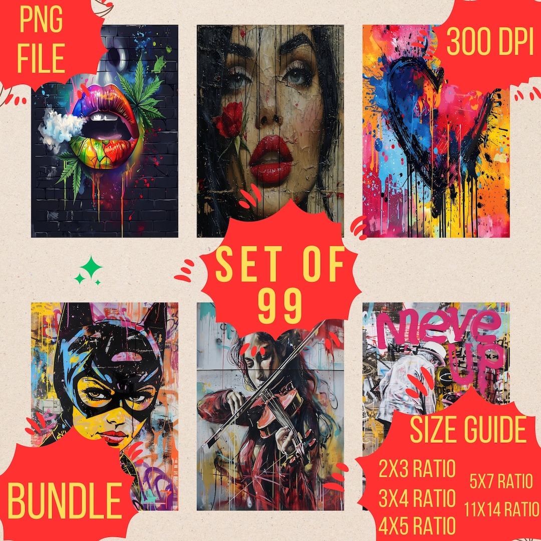 Graffiti Art Mega Bundle | Entire Print Shop Collection With 99 ...