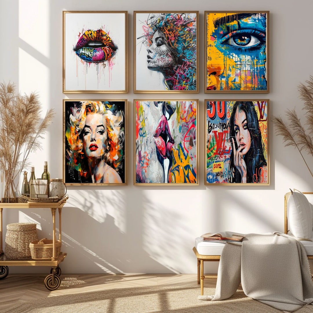 Graffiti Wall Art Prints,graffiti Digital Art Bundle Set of 10,colorful ...