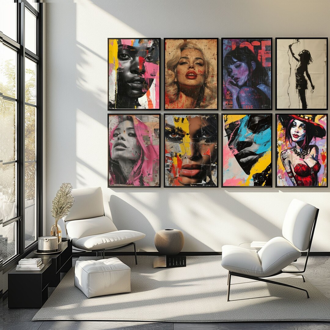 Graffiti Poster Set of 10,abstract Graffiti Wall Art,modern Street Art ...