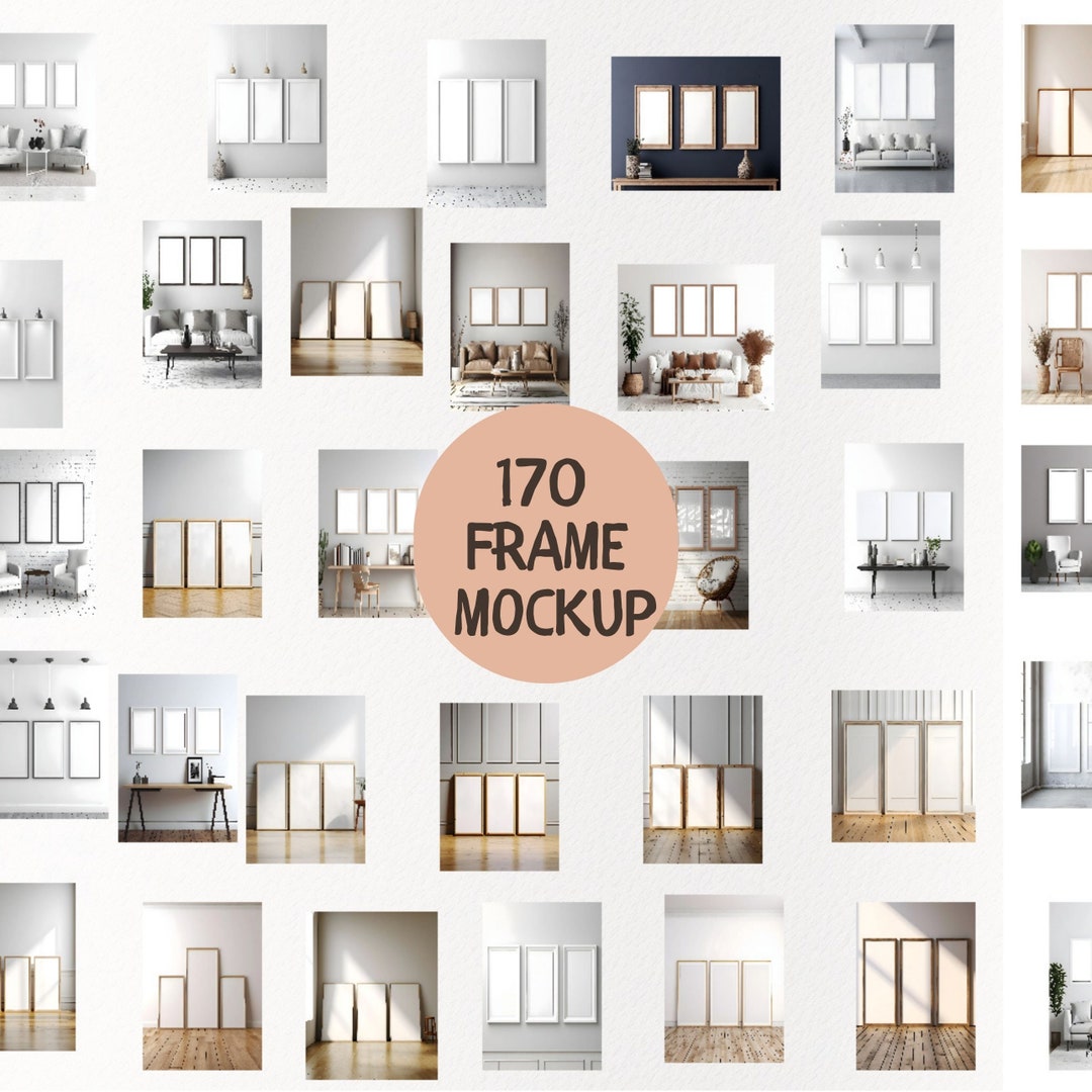 Artful Frame Mockup Bundle Elevate Your Space With Interior Framemockup ...
