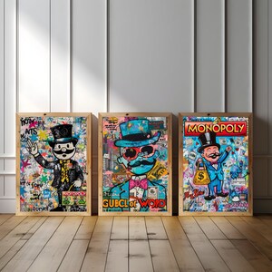 Graffiti Poster Set of 10,abstract Graffiti Wall Art,modern Street Art ...
