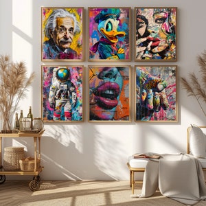 Graffiti Wall Art Set of 8,street Pop Art Print Set,printable Fashion ...