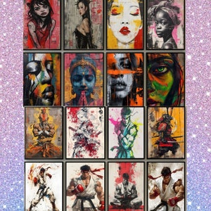 Graffiti Wall Art Set of 100, Street Pop Art PNG Bundle, Printable ...