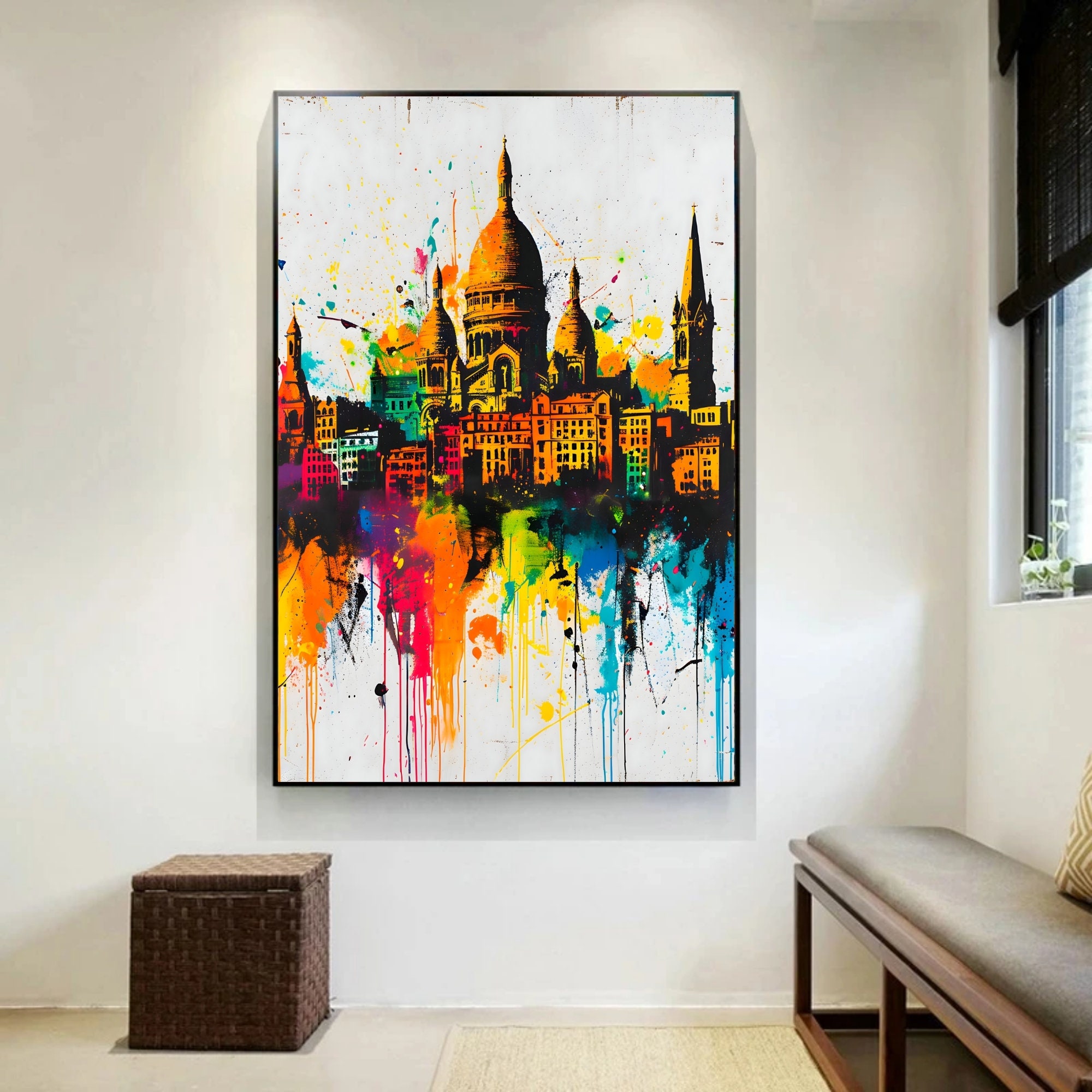 Montmartre Wall Art Boulevard Montmartre Decor Large Wall Print Digital ...