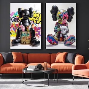 Graffiti Kaws KAWS Poster Set of 3, Printables Minimalist Hypebeast ...