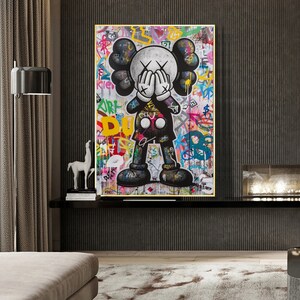 KAWS Graffiti Poster Set of 3 – Bold Urban Art Prints for Trendy Home ...