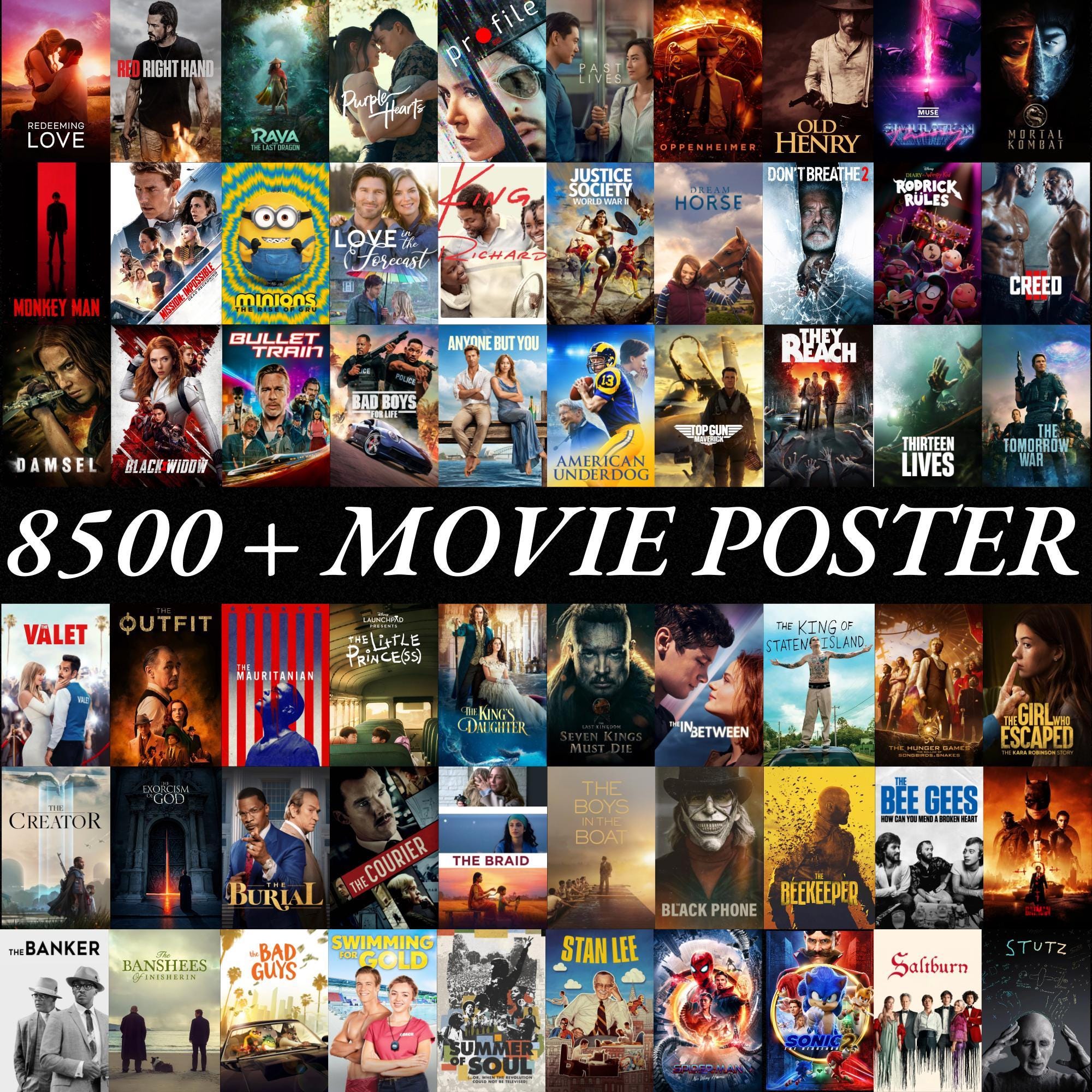 Vintage Music Posters Bundle, 12230+ Band Posters, Rock Concert Collage ...