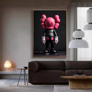 KAWS Poster Set of 3, Digital Graffiti KAWS Art Prints, Modern ...
