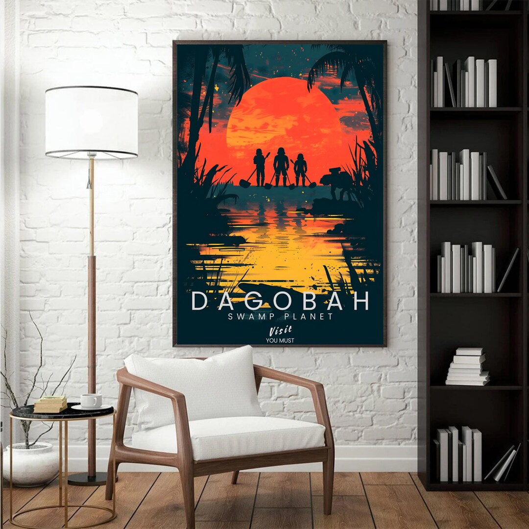 Dagobah Star Wars Minimalist Poster | Planets Wall Art Print | Star ...