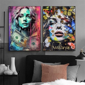 Street Pop Art Print Set of 8 Fashion Graffiti Pop Art Print Set ...