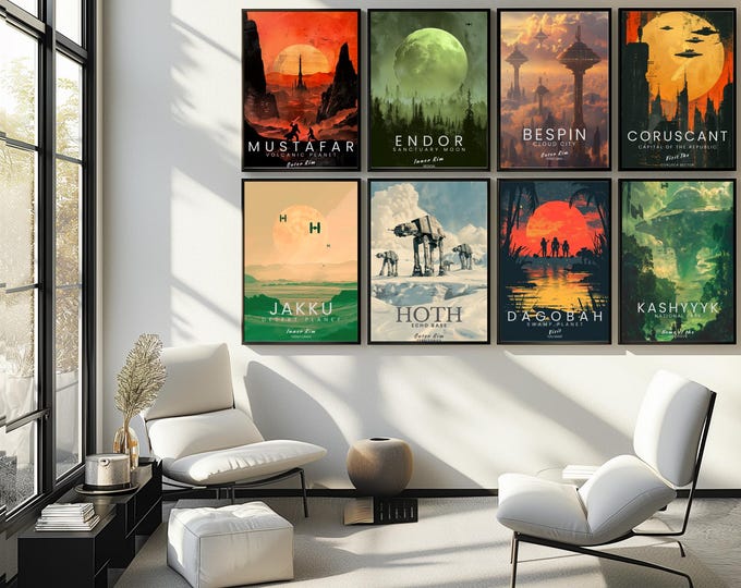 Star Wars Planet Poster, Star Wars Galaxy Posters, Star Wars Planet ...