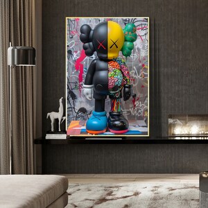 KAWS Set of 3 Pop Art Posters,kaws Figure Wall Art, 3-piece Hypebeast ...