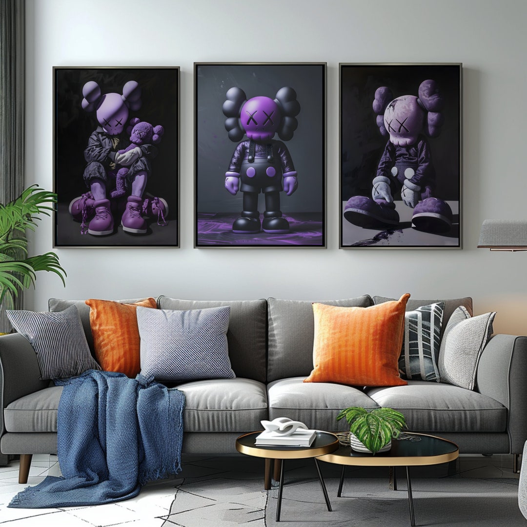 KAWS Poster Set of 4 ,kaws Figure Poster,printables Minimalist ...