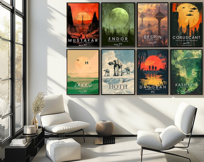 Star Wars Planet Poster, Star Wars Galaxy Posters, Star Wars Planet ...