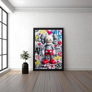 KAWS Graffiti Poster Set of 3 – Bold Urban Art Prints for Trendy Home ...
