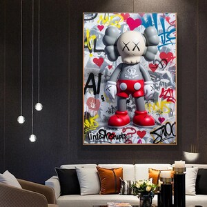 KAWS Graffiti Poster Set of 3 – Bold Urban Art Prints for Trendy Home ...