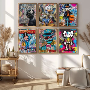 Graffiti Poster Set of 10,abstract Graffiti Wall Art,modern Street Art ...