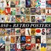 Vintage Retro Poster Bundle Digital Wall Art | 850+ Aesthetic Retro ...