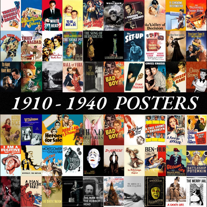 Vintage Music Posters Bundle, 12,230+ Vintage Rock Band Posters Bundle ...