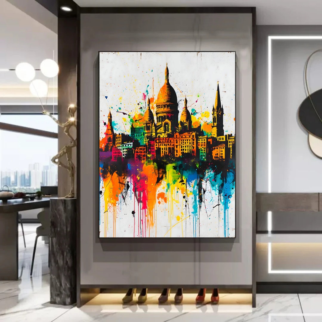 Montmartre Wall Art Boulevard Montmartre Decor Large Wall Print Digital ...