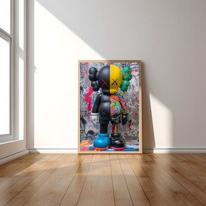 KAWS Set of 3 Pop Art Posters,kaws Figure Wall Art, 3-piece Hypebeast ...