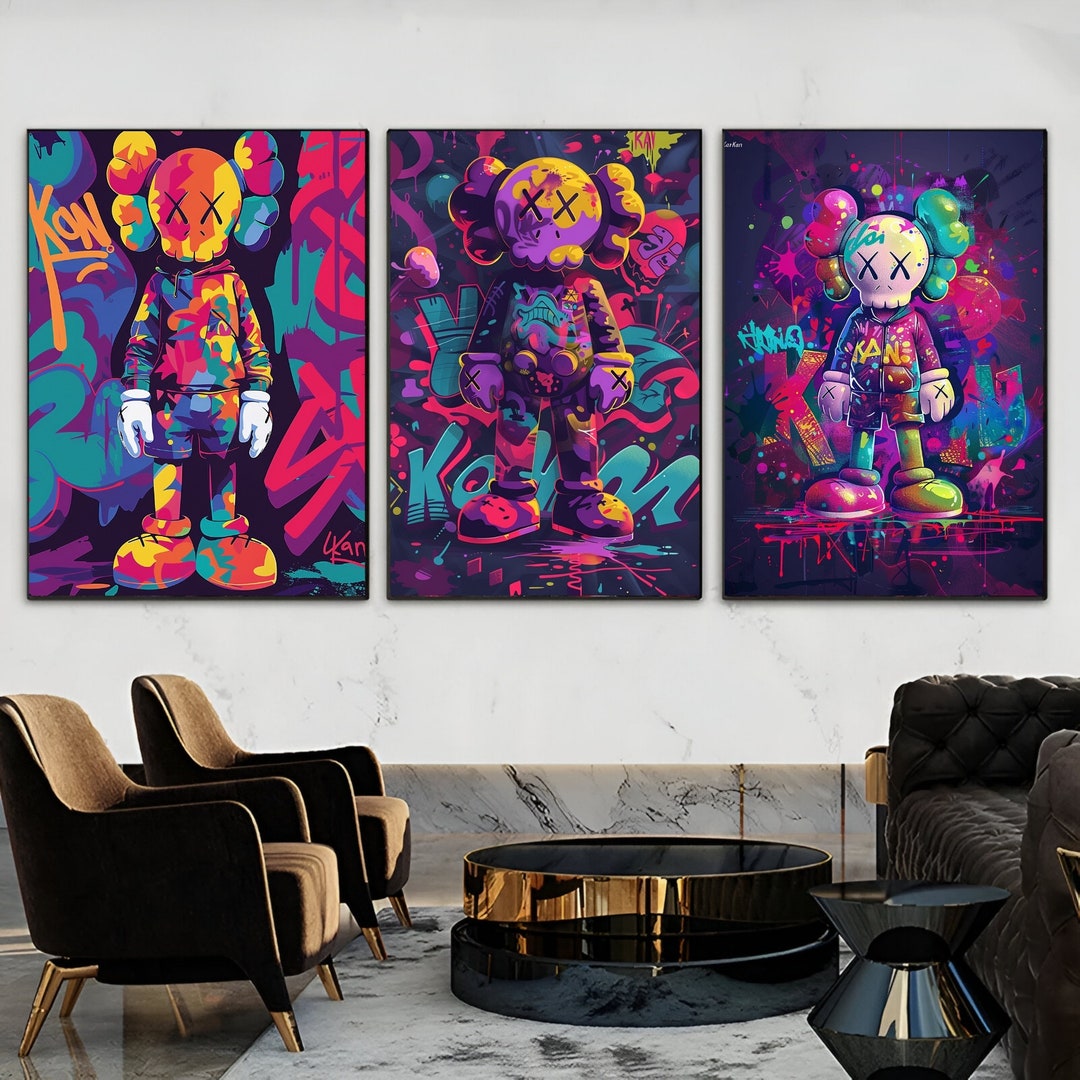 Kaws Set of 3,kaws Figure Poster,printables Minimalist Hypebeast, Kaws ...