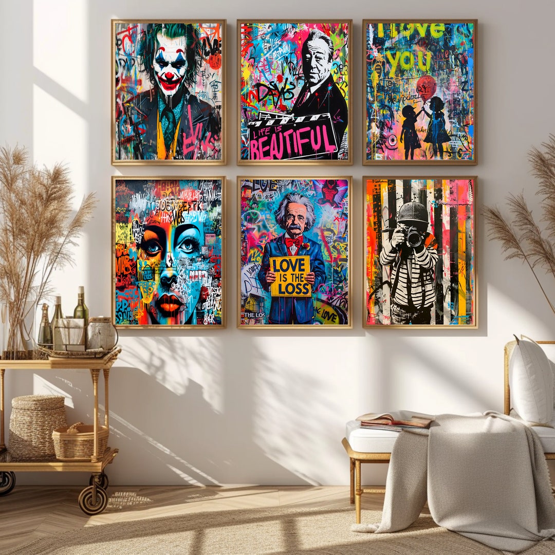 Graffiti Wall Art ,bundle of 10 Street Art ,graffiti Poster, Street Pop ...