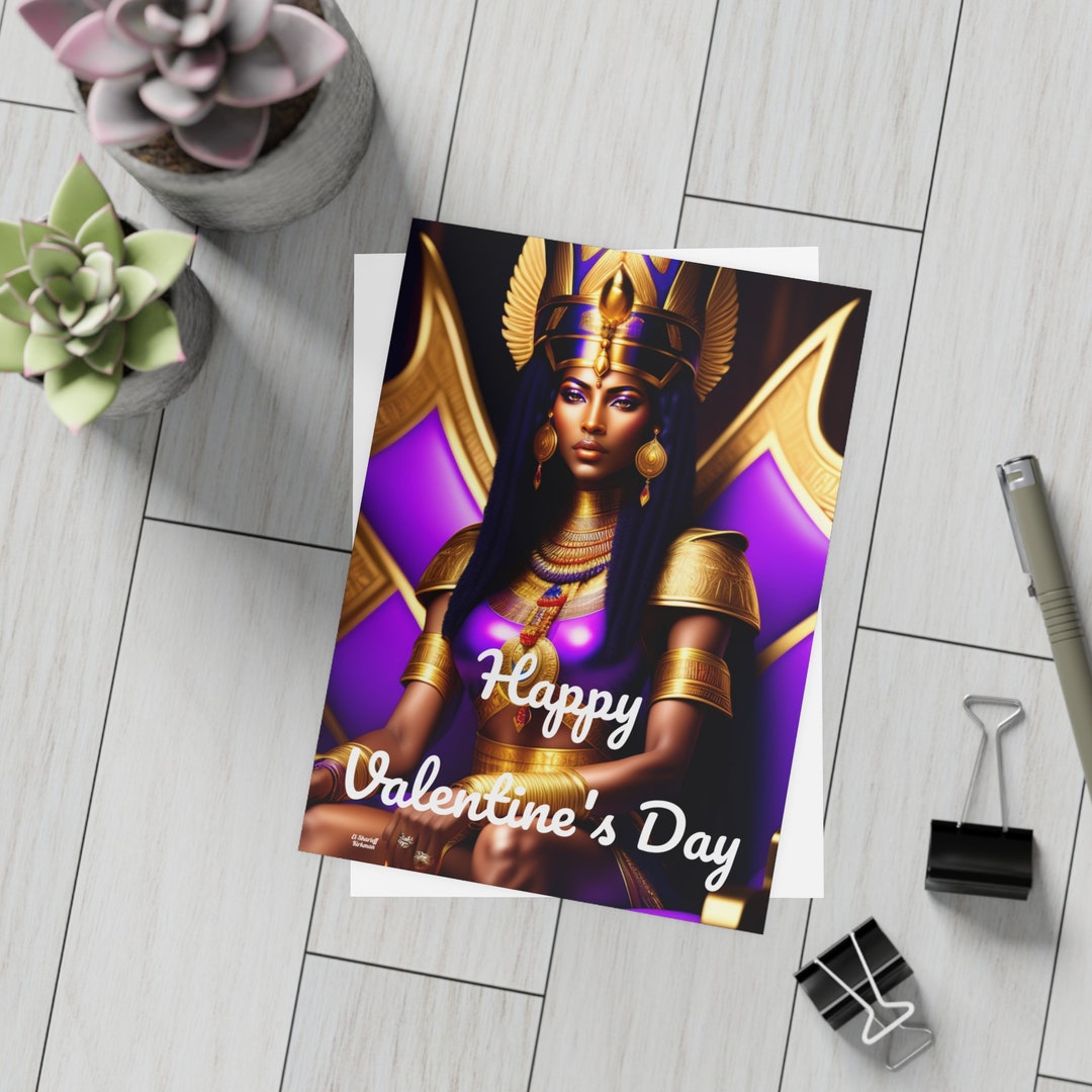 Valentines Day Cards With Queen Cleopatra Painting 8, Greeting Cards ...