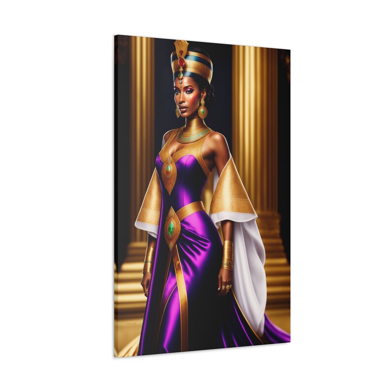 Egypt & Ethiopian Queen Sheba Painting 1 Signed Fine Art Mid Century ...