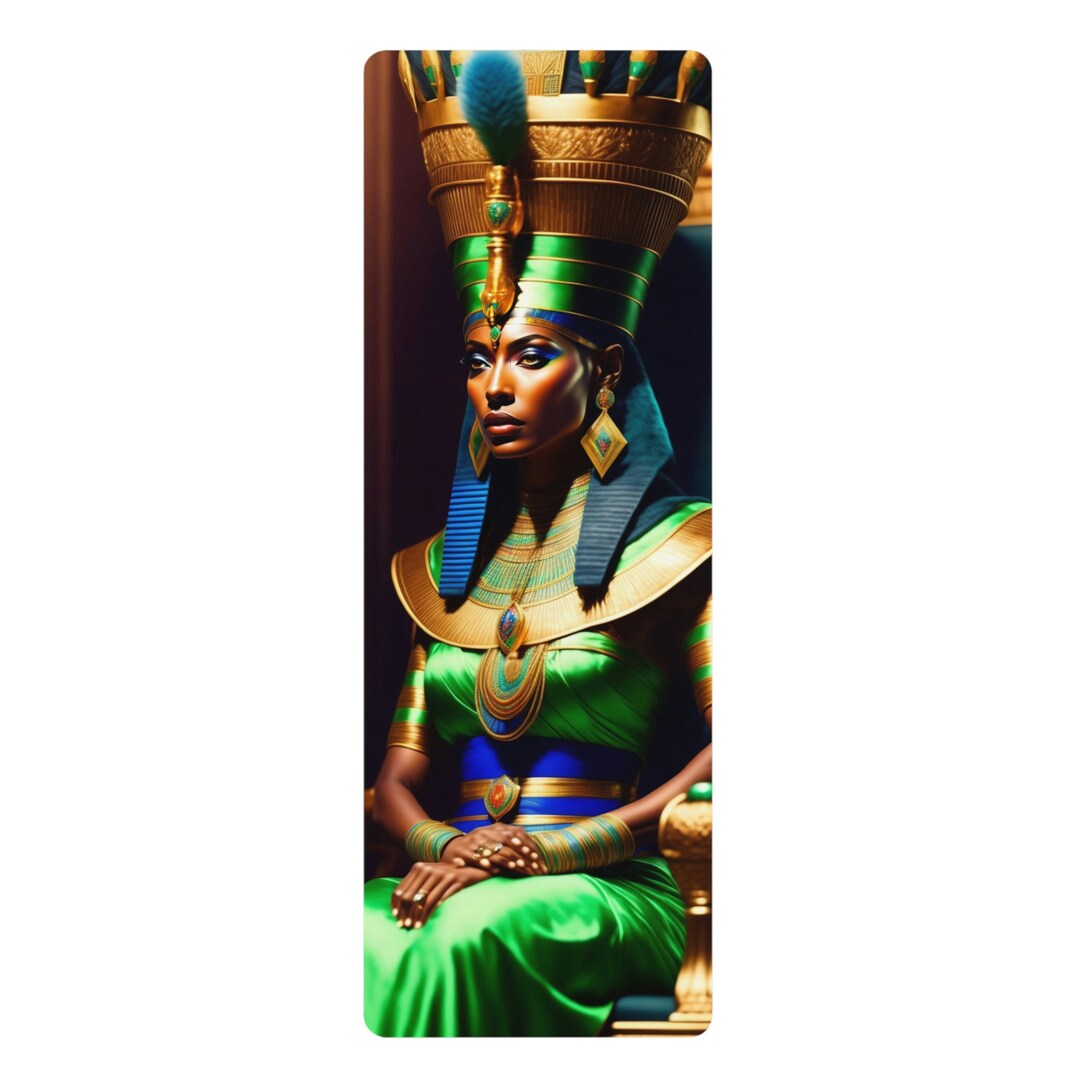 Egyptian Queen Cleopatra Yoga Mat 5, Thick Yoga Mat, Pilates, Fitness ...
