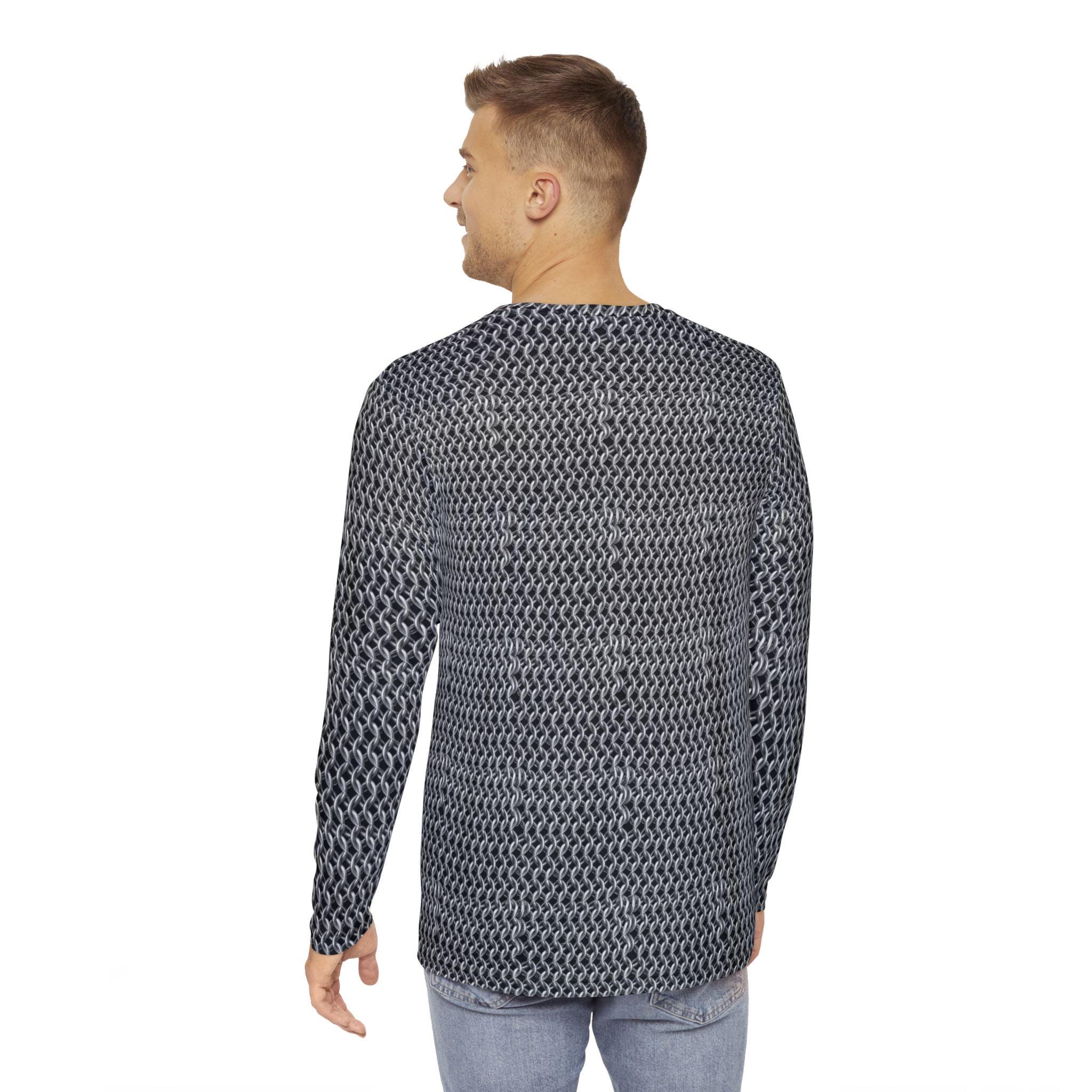 Men's Chainmail Pattern Long Sleeve Shirt: LARP RPG Wear - Etsy