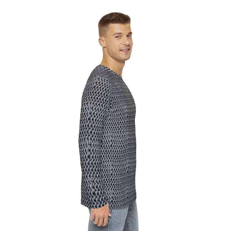 Men's Chainmail Pattern Long Sleeve Shirt: LARP RPG Wear - Etsy