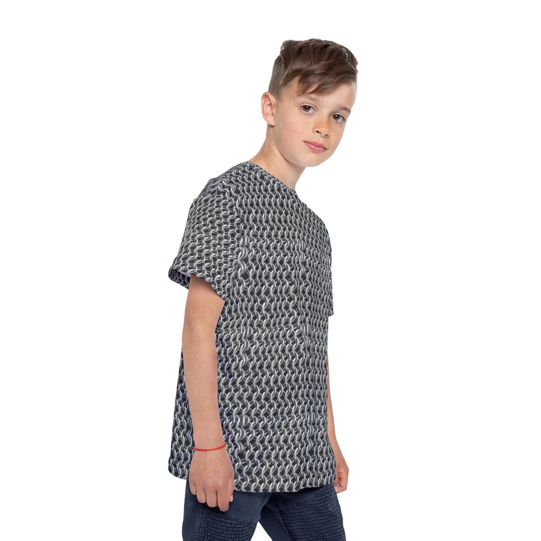 Kids "chainmail" Pattern Sports Jersey: Active Play Polyester Tee - Etsy