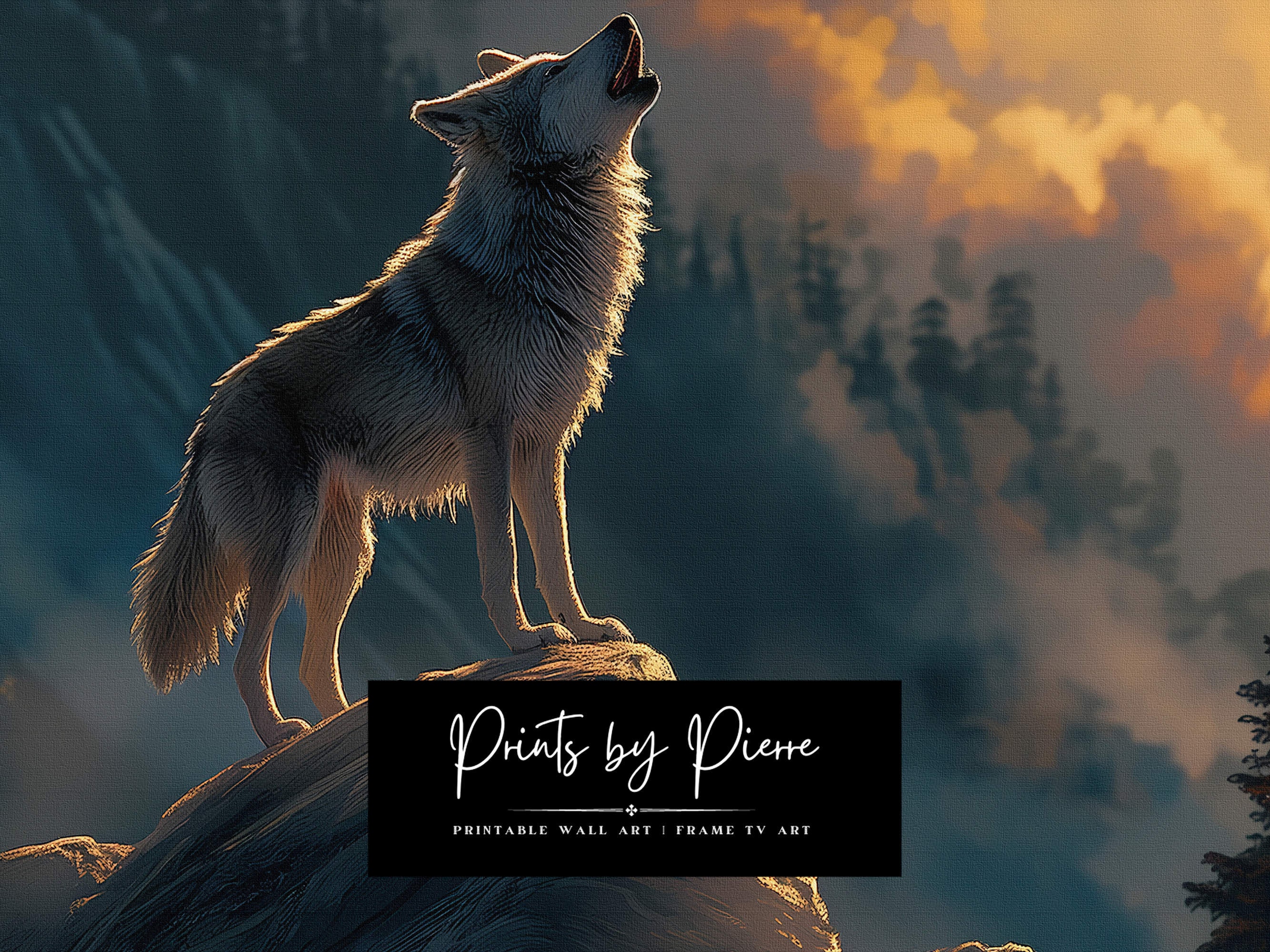 Moonlit Wolf Majestic Wolf, Bathed in the Soft Glow of Moonlight ...