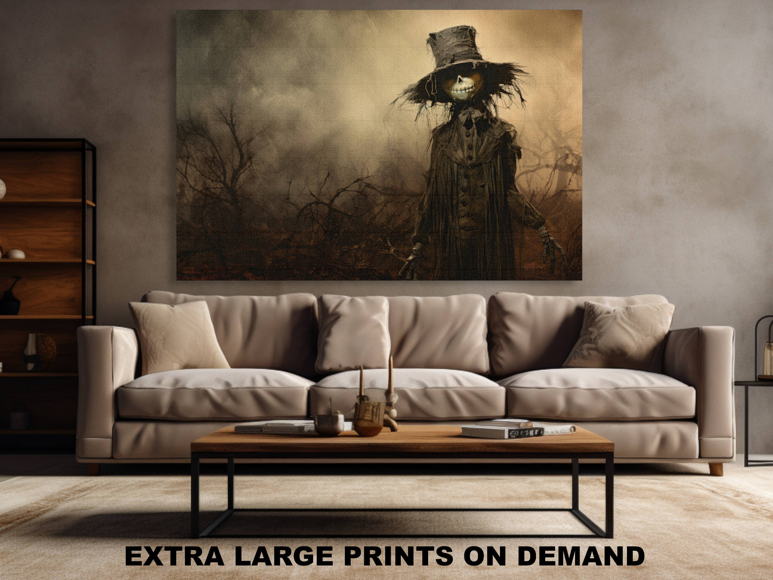 Vintage Scarecrow Halloween Wall Art Print Printable Classic Earth ...