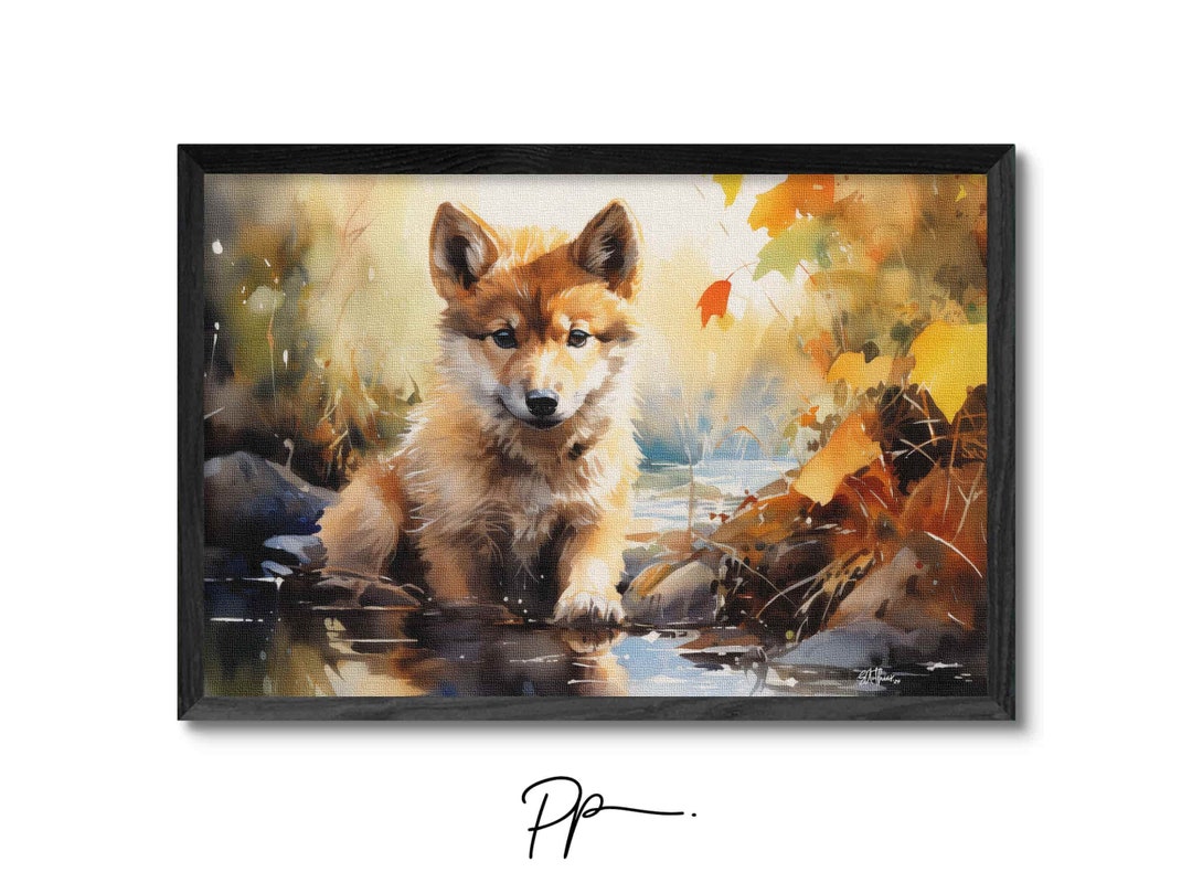 Curious Wolf Pup | an Adorable Wolf Cub Pauses to Take a Look at You ...