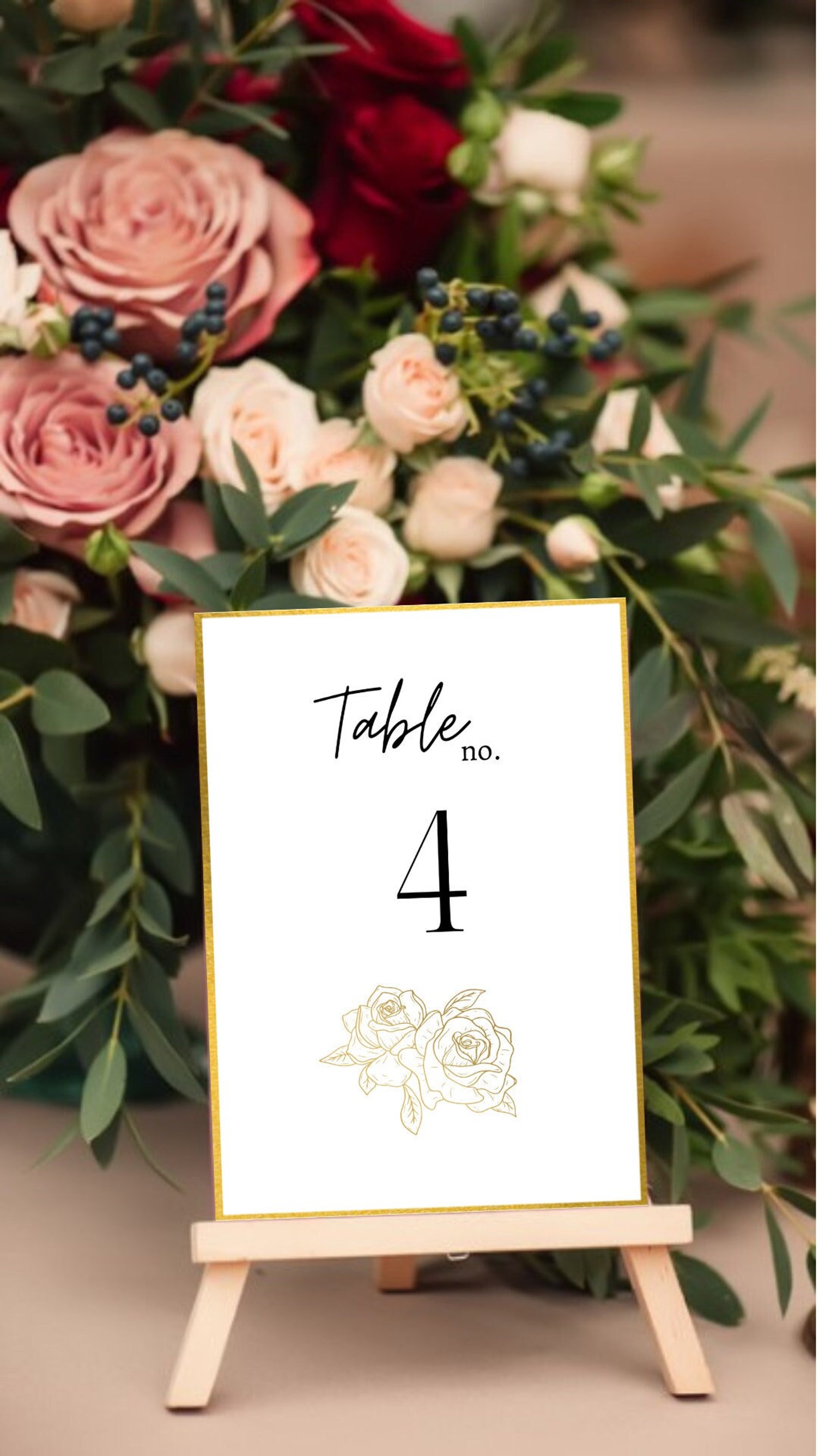 Table Numbers Printable, Numbers 1-30 Included - Print-ready Digital ...