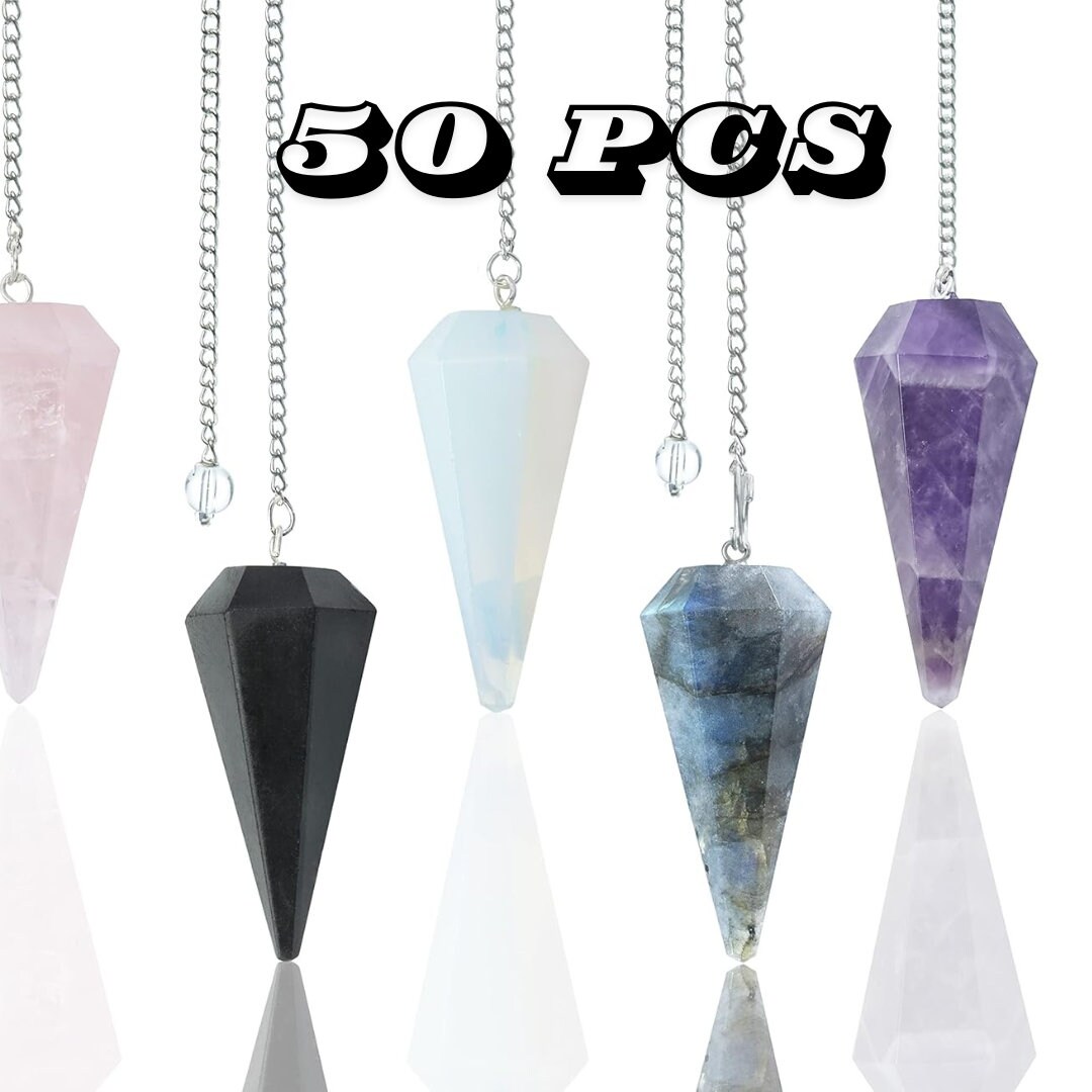 Healing Crystal Pendulum for Healing Reiki Quartz Witch Wicca Dowsing ...