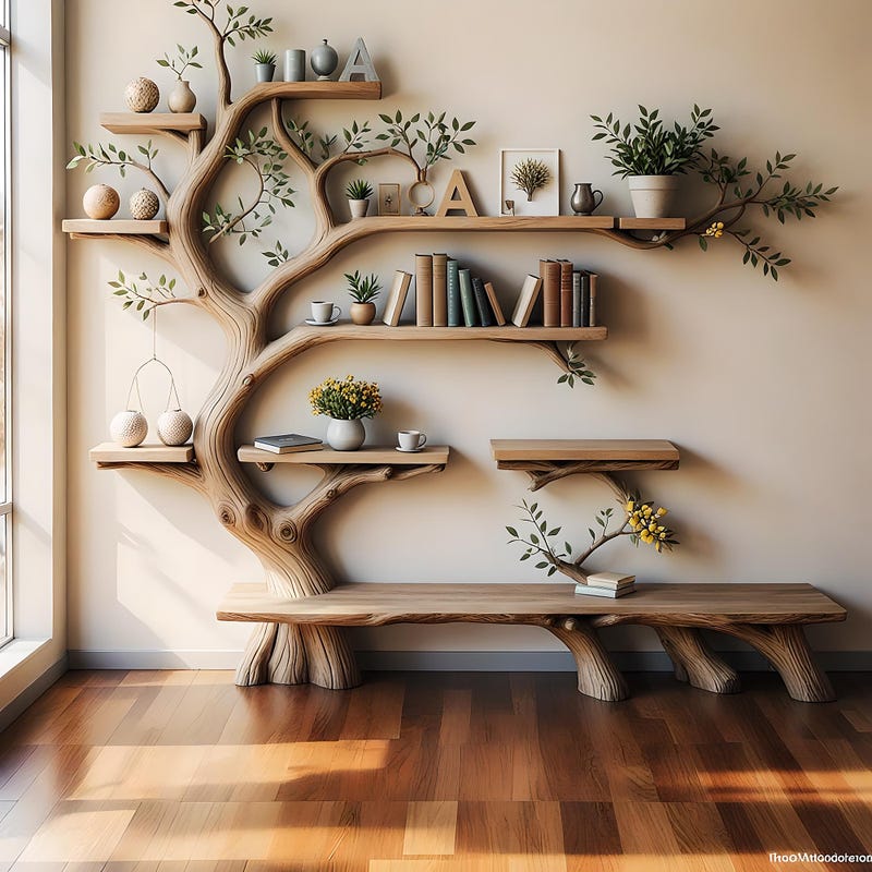 Tree Bookshelf - Etsy